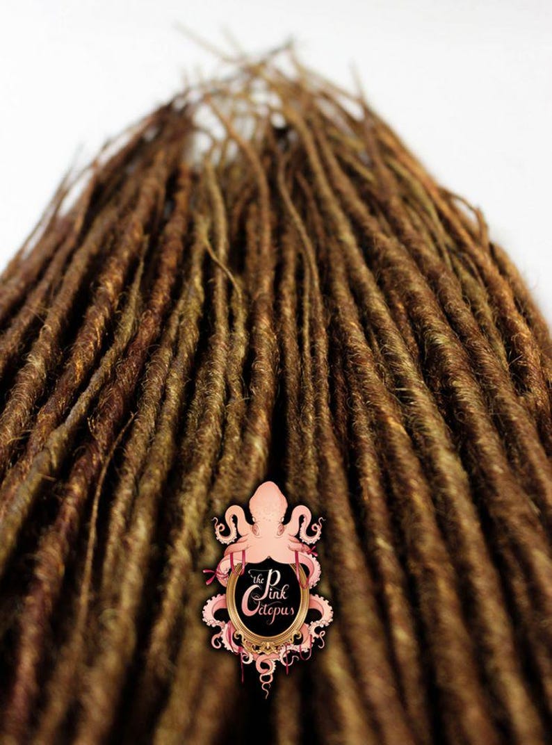 Full Set of 40 Natural Mzdium and Dark Brown Dreads, Twisted and Smooth ...
