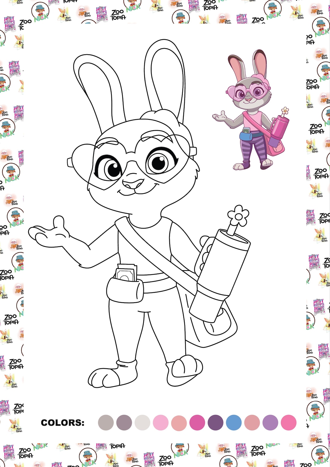 Zootopia 2 Coloring Pages – 12 Printable A4 PNG Files | Fun Creative ...