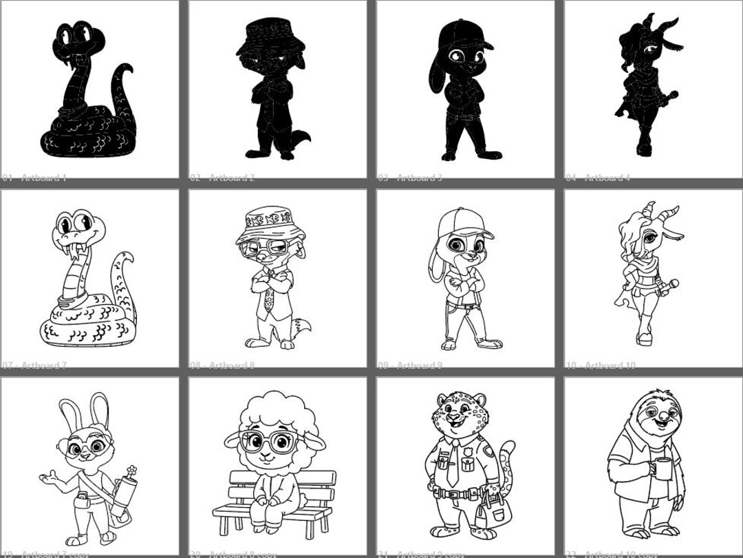 Zootopia 2 Laser Cut Files – Positive & Negative Designs | SVG - PDF - Etsy