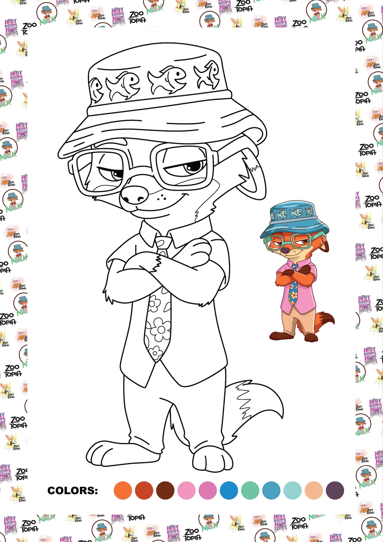 Zootopia 2 Coloring Pages – 12 Printable A4 PNG Files | Fun Creative ...