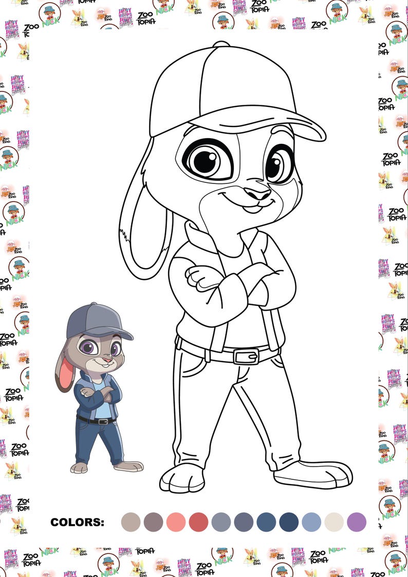Zootopia 2 Coloring Pages – 12 Printable A4 PNG Files | Fun Creative ...