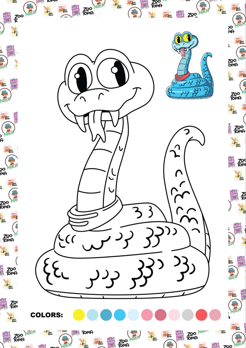 Zootopia 2 Coloring Pages – 12 Printable A4 PNG Files | Fun Creative ...