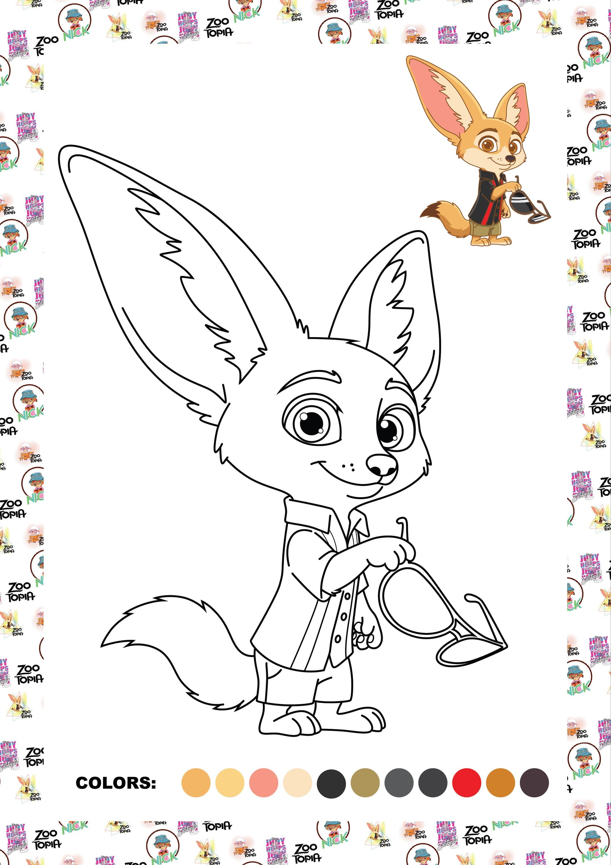 Zootopia 2 Coloring Pages – 12 Printable A4 PNG Files | Fun Creative ...