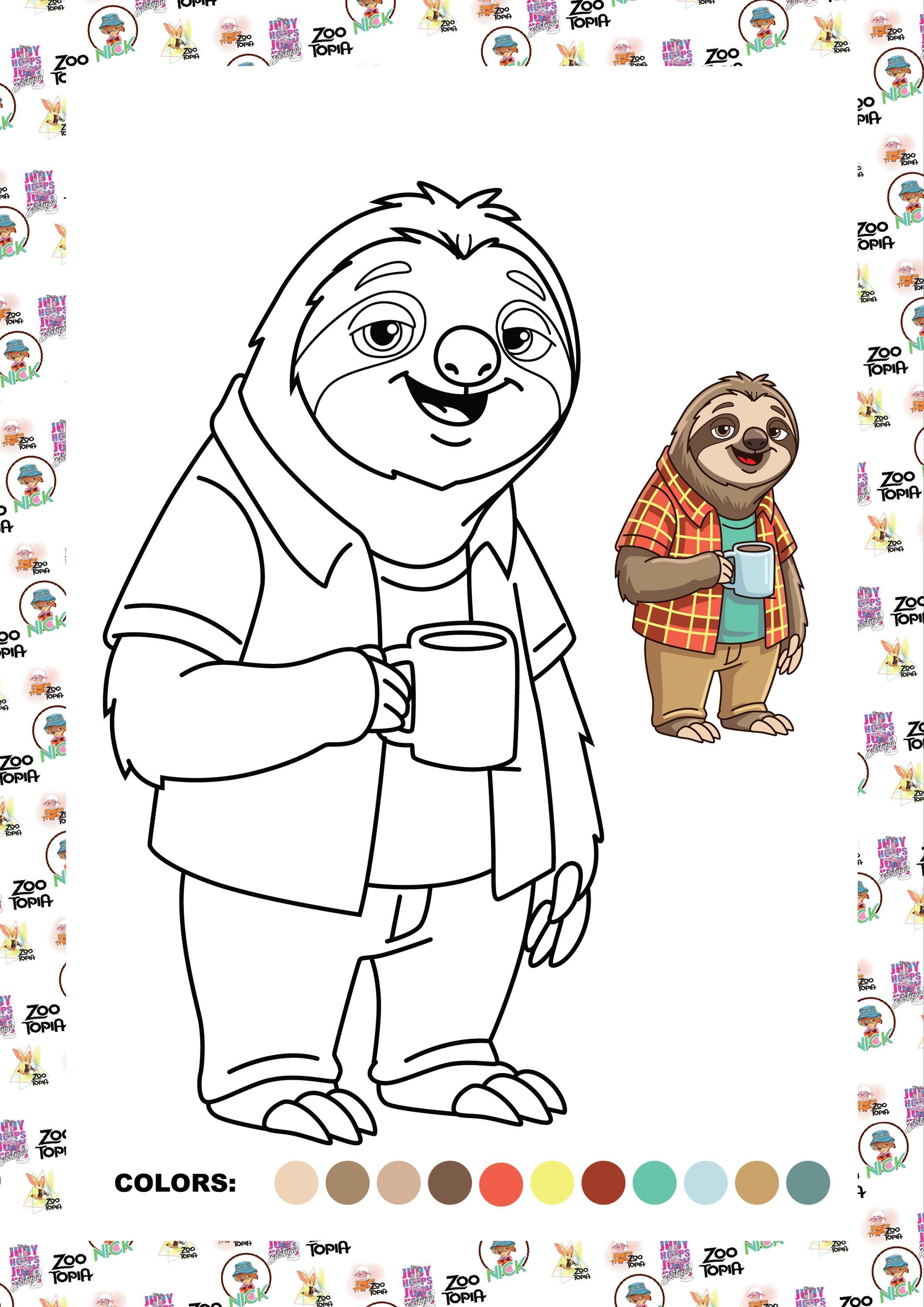 Zootopia 2 Coloring Pages – 12 Printable A4 PNG Files | Fun Creative ...