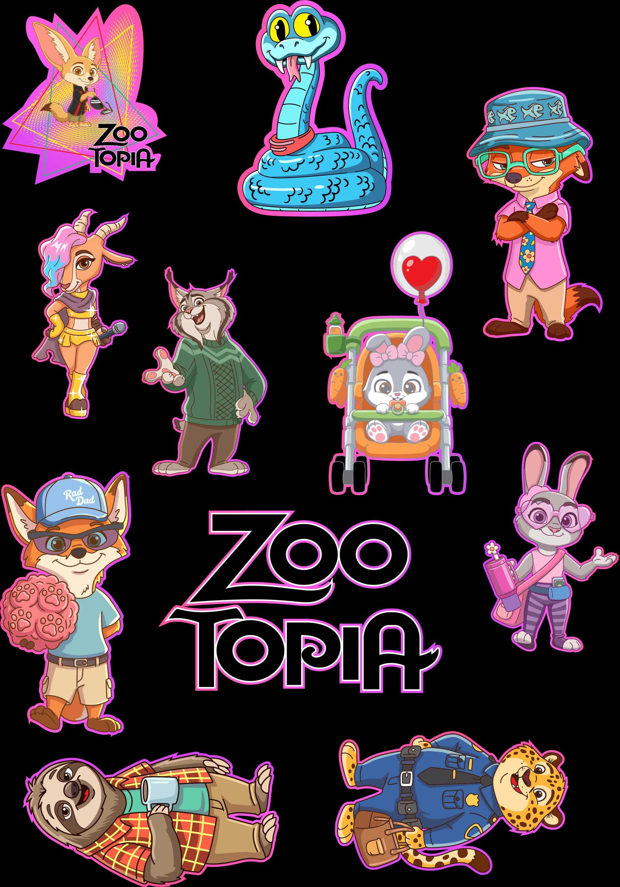 Zootopia 2 Stickers Pack – Printable Designs | PDF & PNG Digital ...