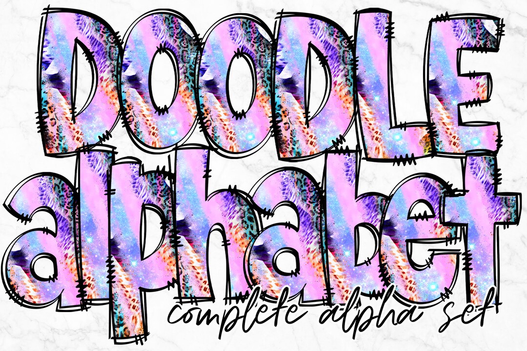 Doodle Alphabet PNG Alphabet Letters PNG Bundle Hand Drawn - Etsy