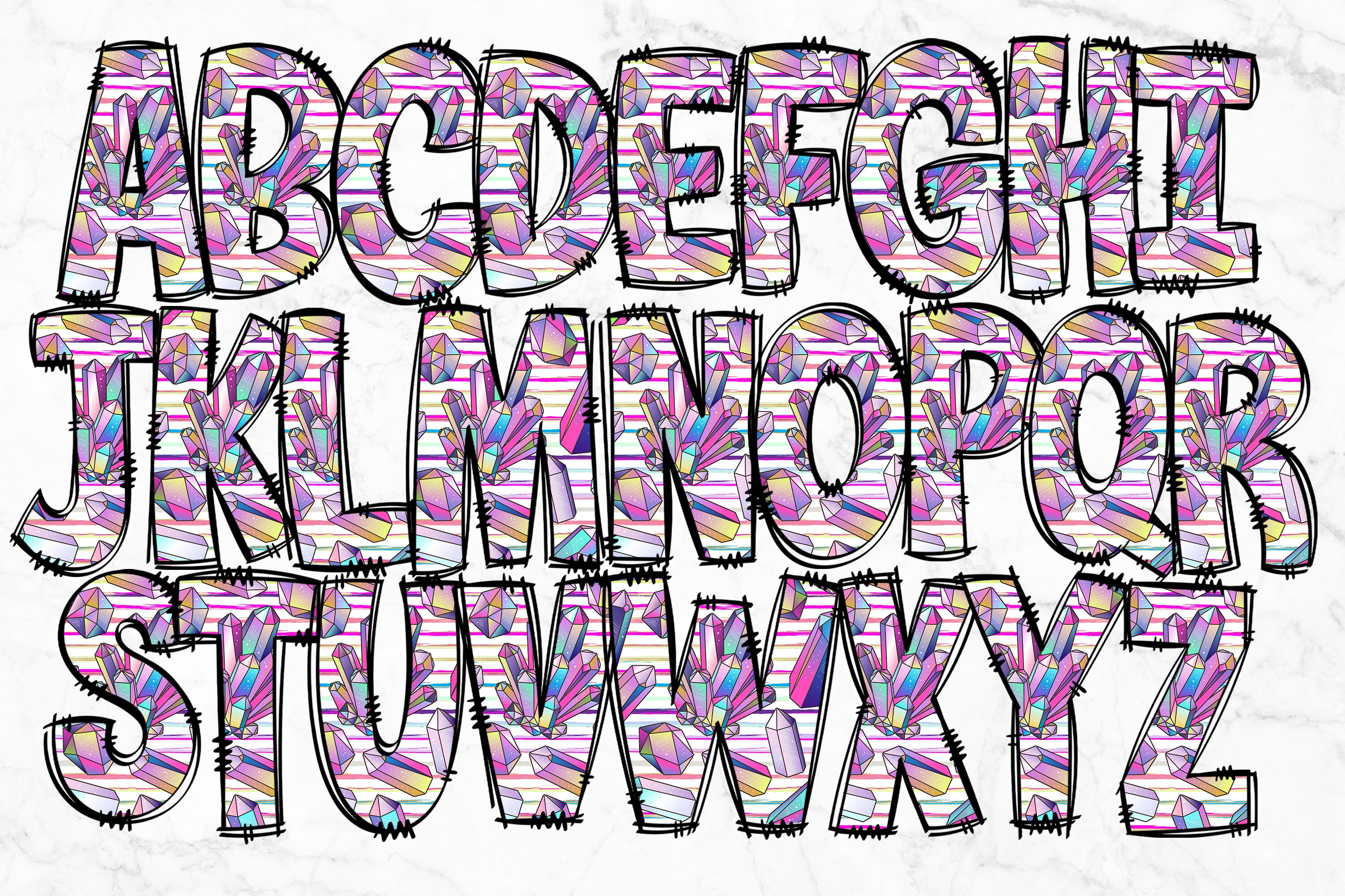 Doodle Alphabet PNG Alphabet Letters PNG Bundle Hand Drawn - Etsy