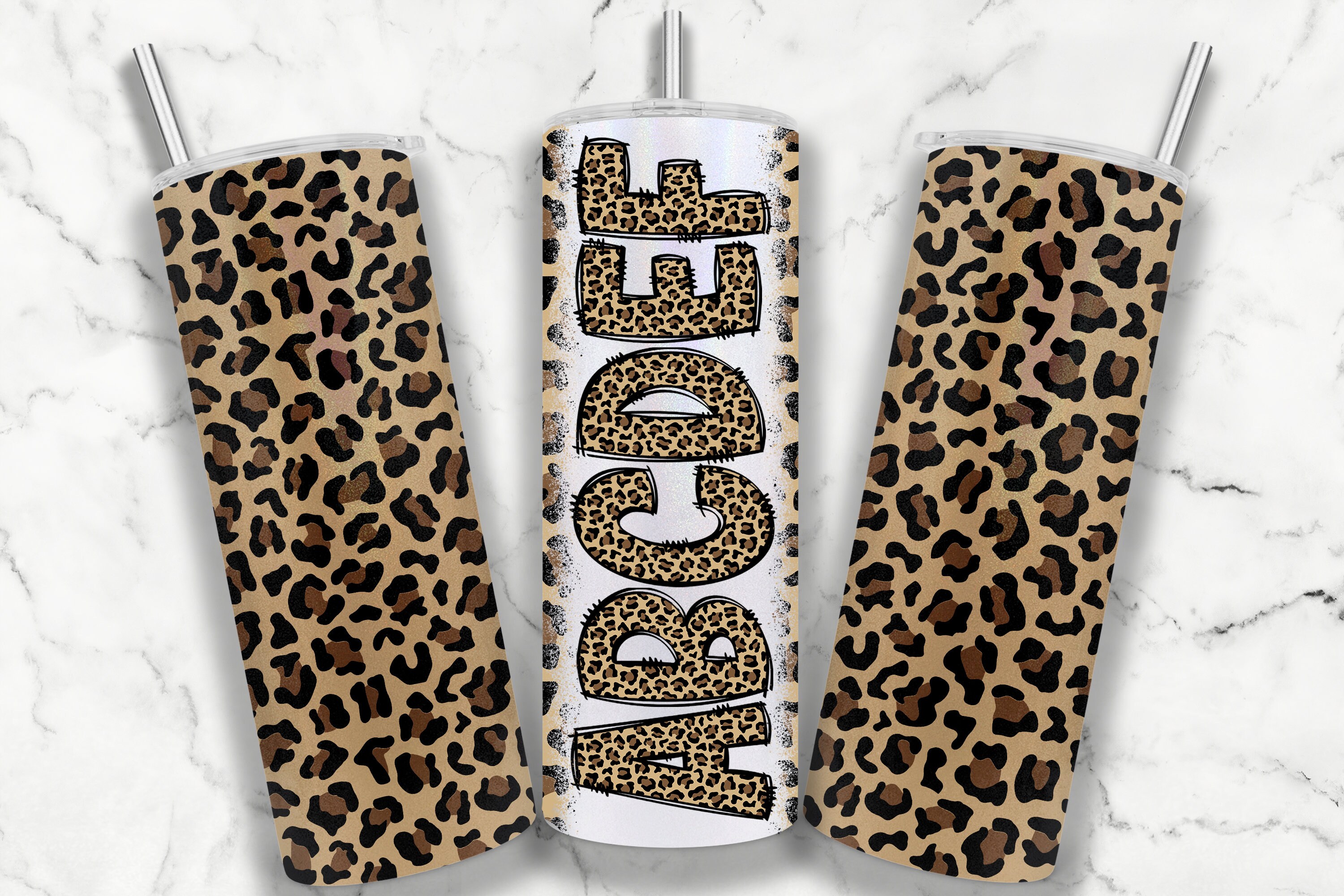 Leopard Print Doodle Alphabet PNG, Alphabet Letters PNG Bundle, Hand ...