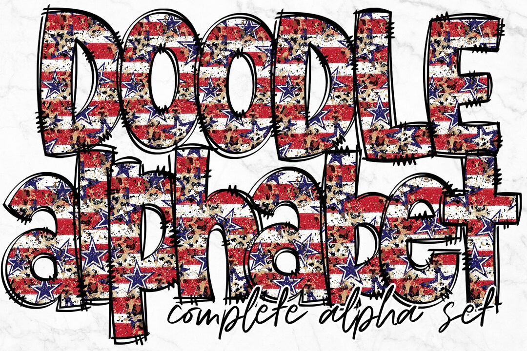 Doodle Alphabet PNG, Alphabet Letters PNG Bundle, Hand Drawn Doodles ...