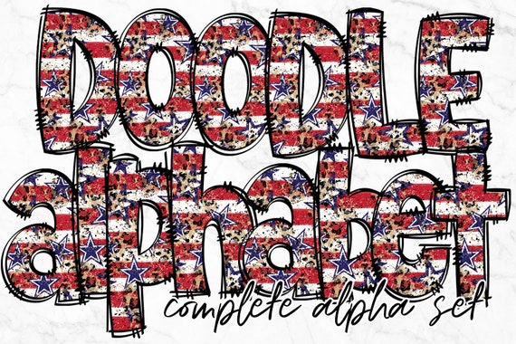 Doodle Alphabet PNG Alphabet Letters PNG Bundle Hand Drawn | Etsy