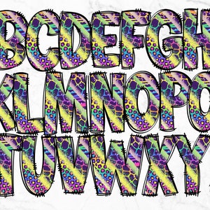 Doodle Alphabet PNG, Alphabet Letters PNG Bundle, Hand Drawn Doodles ...