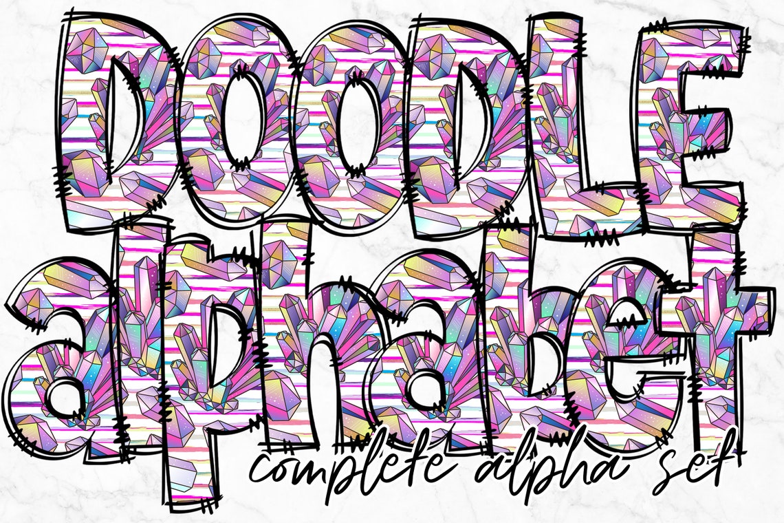Doodle Alphabet PNG Alphabet Letters PNG Bundle Hand Drawn - Etsy