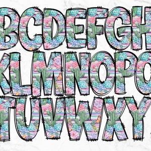 Doodle Alphabet PNG, Alphabet Letters PNG Bundle, Hand Drawn Doodles ...