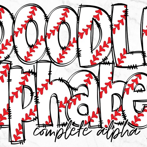 Baseball Doodle Alphabet PNG Alphabet Letters PNG Bundle - Etsy