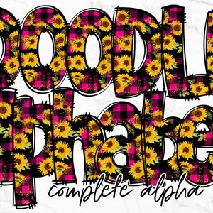 Doodle Alphabet PNG, Alphabet Letters PNG Bundle, Hand Drawn Doodles ...