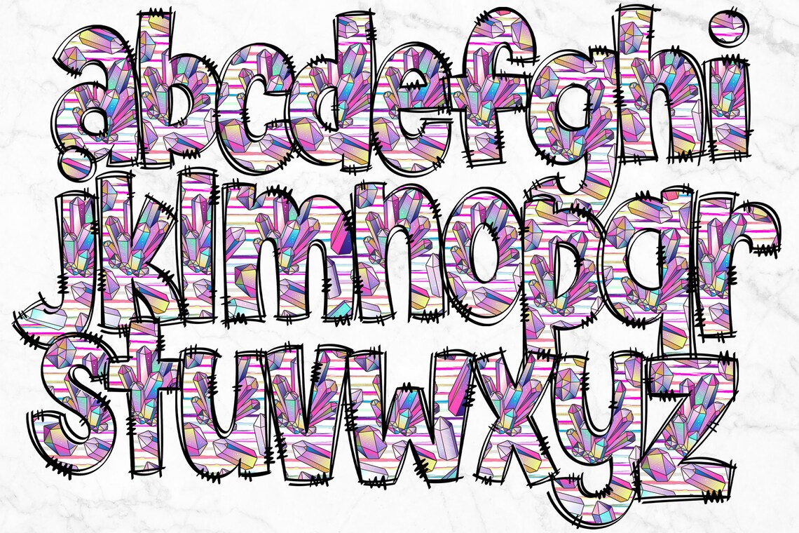 Doodle Alphabet PNG Alphabet Letters PNG Bundle Hand Drawn - Etsy
