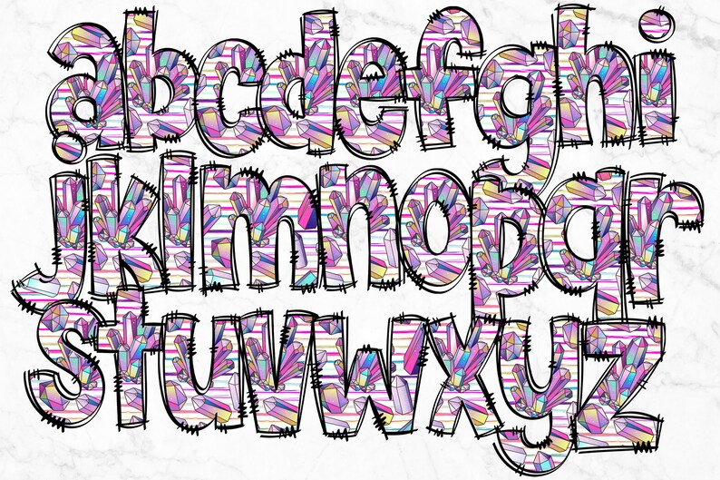 Doodle Alphabet PNG Alphabet Letters PNG Bundle Hand Drawn - Etsy