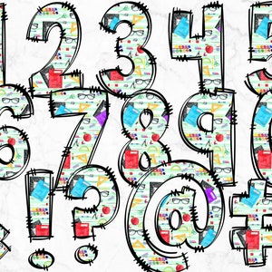 Teacher Doodle Alphabet PNG, Alphabet Letters PNG Bundle, Hand Drawn ...