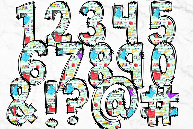 Teacher Doodle Alphabet PNG Alphabet Letters PNG Bundle Hand - Etsy