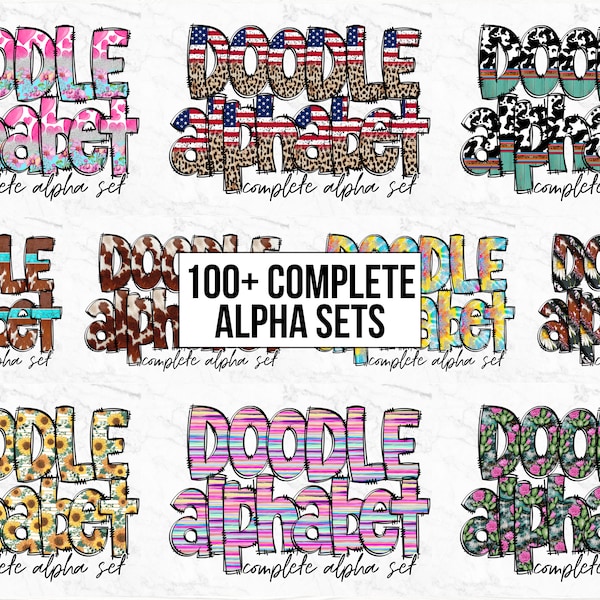 Doodle Letters - Etsy