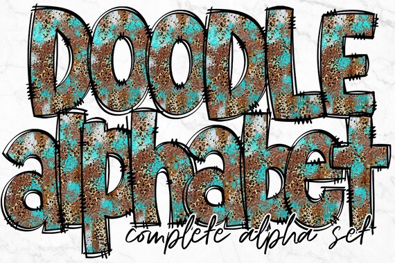 Doodle Alphabet PNG Alphabet Letters PNG Bundle Hand Drawn - Etsy