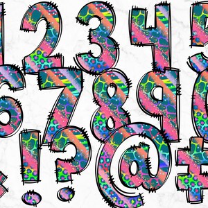 Leopard Doodle Alphabet PNG, Alphabet Letters PNG Bundle, Hand Drawn ...