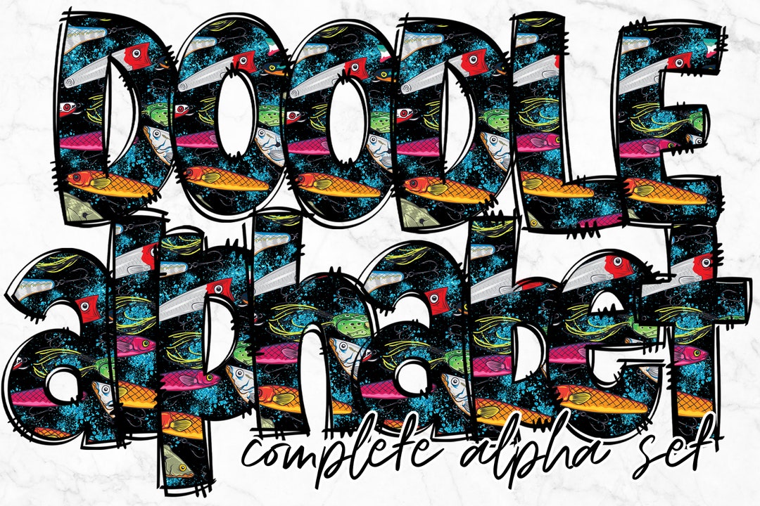 Doodle Alphabet PNG, Alphabet Letters PNG Bundle, Hand Drawn Doodles ...