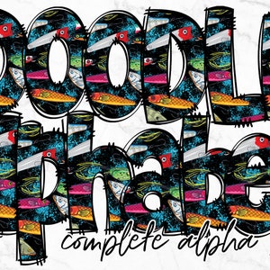 Doodle Alphabet PNG, Alphabet Letters PNG Bundle, Hand Drawn Doodles ...