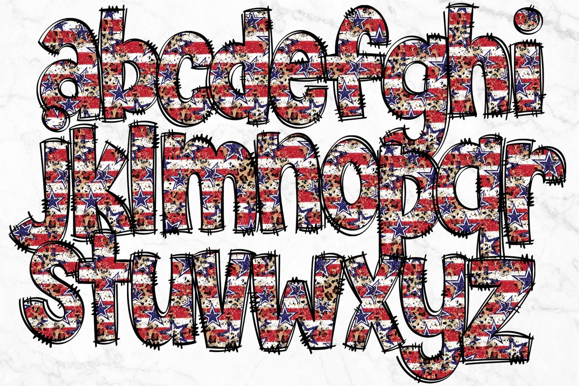 Doodle Alphabet PNG Alphabet Letters PNG Bundle Hand Drawn | Etsy