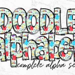 Teacher Doodle Alphabet PNG Alphabet Letters PNG Bundle Hand - Etsy UK