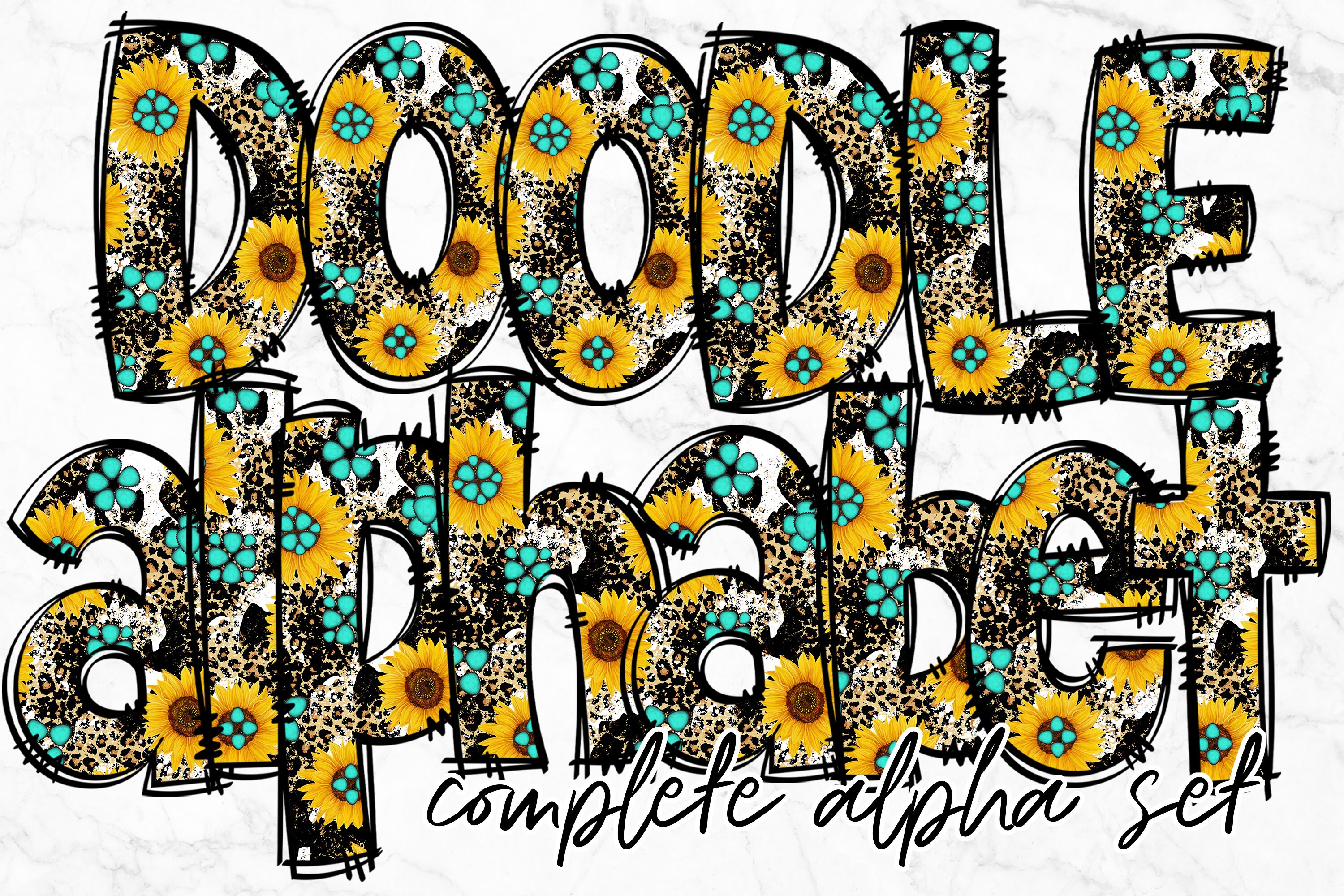 Doodle Alphabet PNG Alphabet Letters PNG Bundle Hand Drawn - Etsy