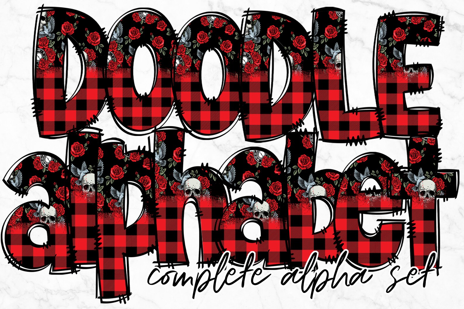 Doodle Alphabet PNG Alphabet Letters PNG Bundle Hand Drawn - Etsy