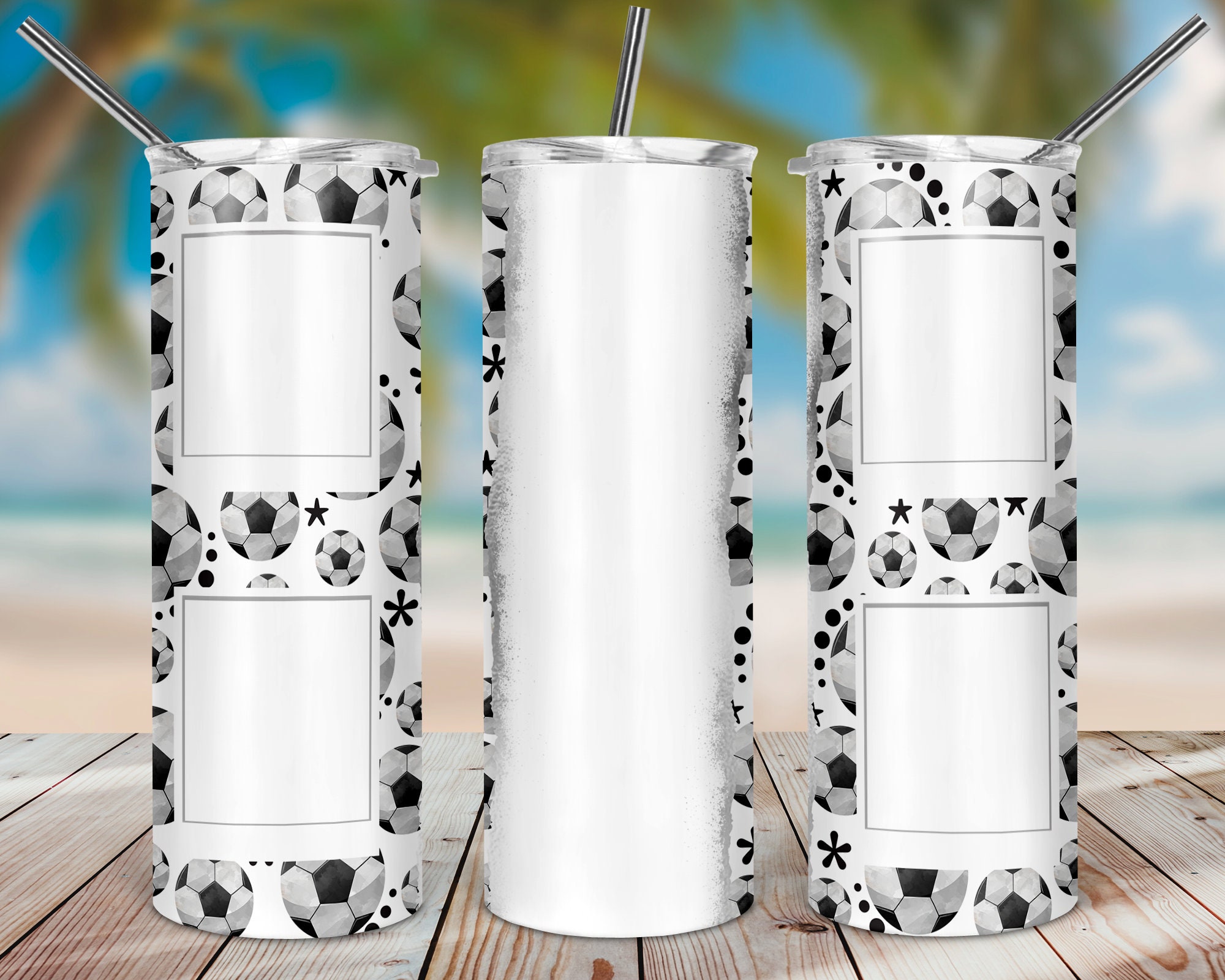 Seamless Soccer Add Your Own Text Soccer Ball Sublimation Tumbler ...