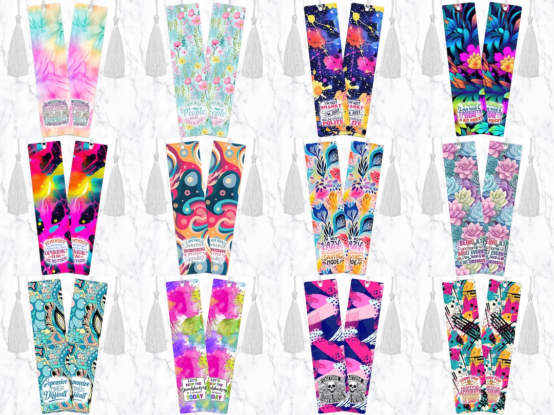 Sarcastic Bookmark Sublimation Bundle, Funny Reading Lover Bookmark ...