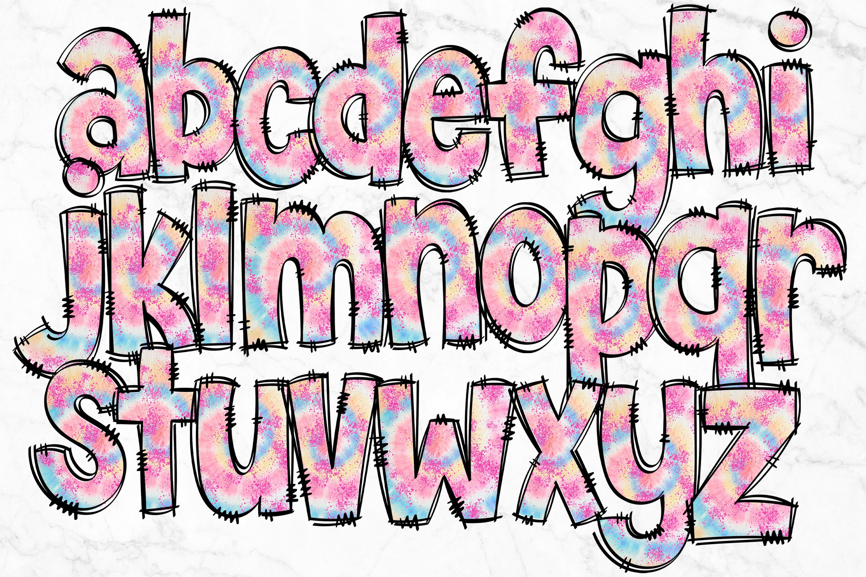 Doodle Alphabet PNG Alphabet Letters PNG Bundle Hand Drawn - Etsy