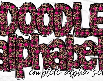 Doodle Alphabet PNG, Alphabet Letters PNG Bundle, Hand Drawn Doodles ...