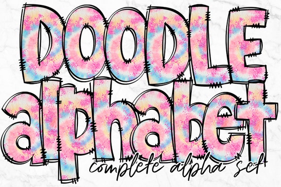 Doodle Alphabet PNG Alphabet Letters PNG Bundle Hand Drawn - Etsy