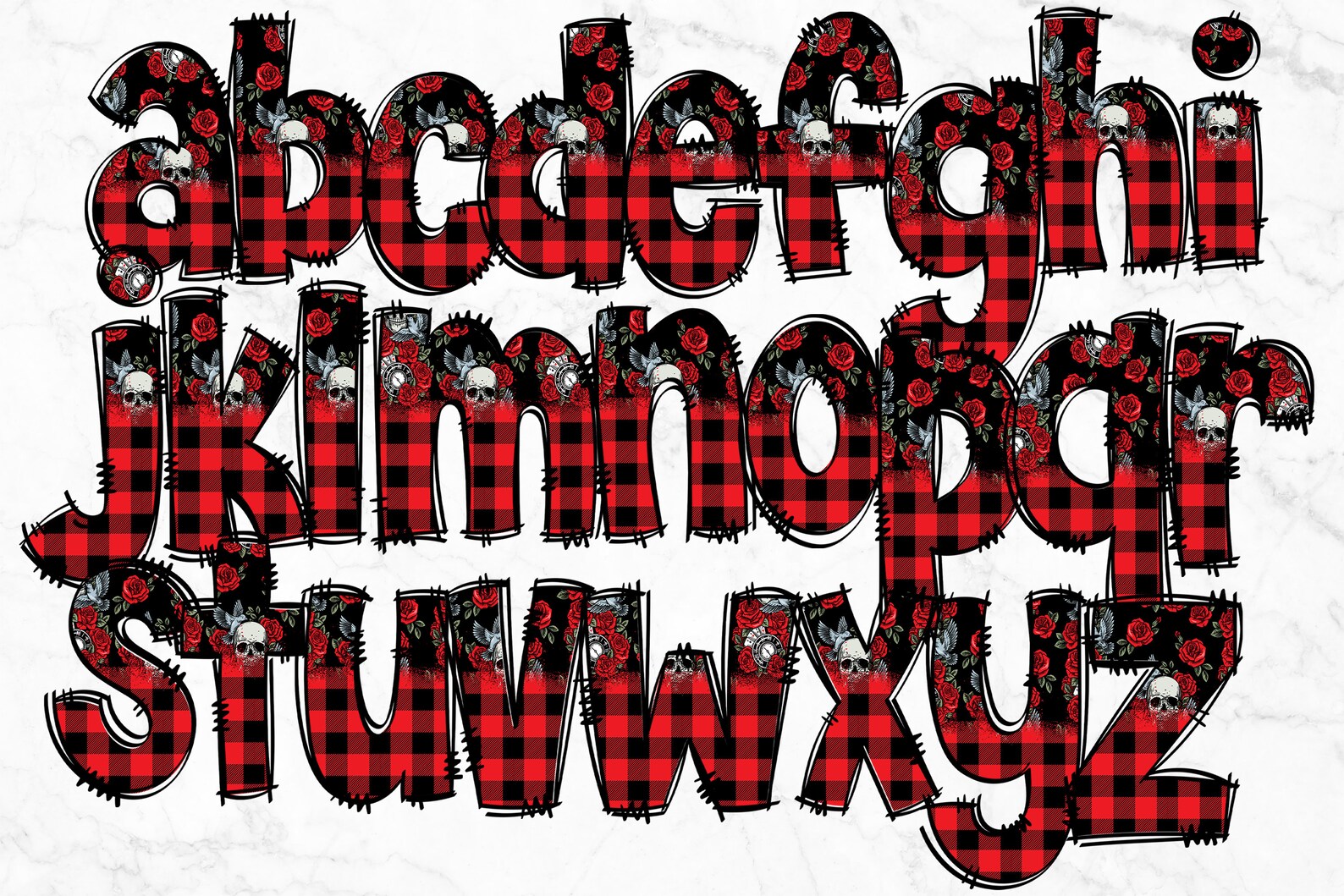 Doodle Alphabet PNG Alphabet Letters PNG Bundle Hand Drawn - Etsy