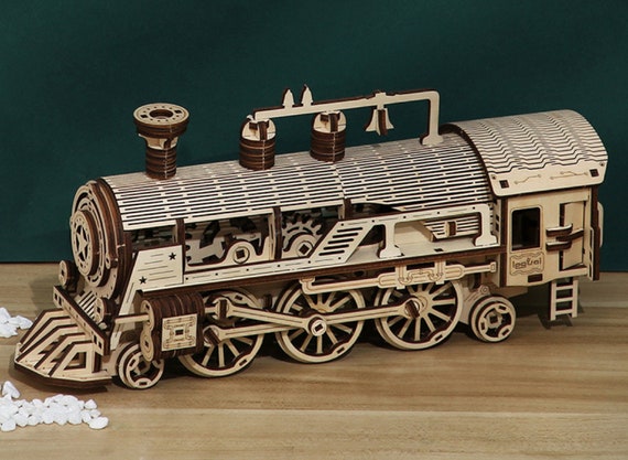 High Difficulty Wooden Train Puzzle Model DIY Capacity Wooden - Etsy