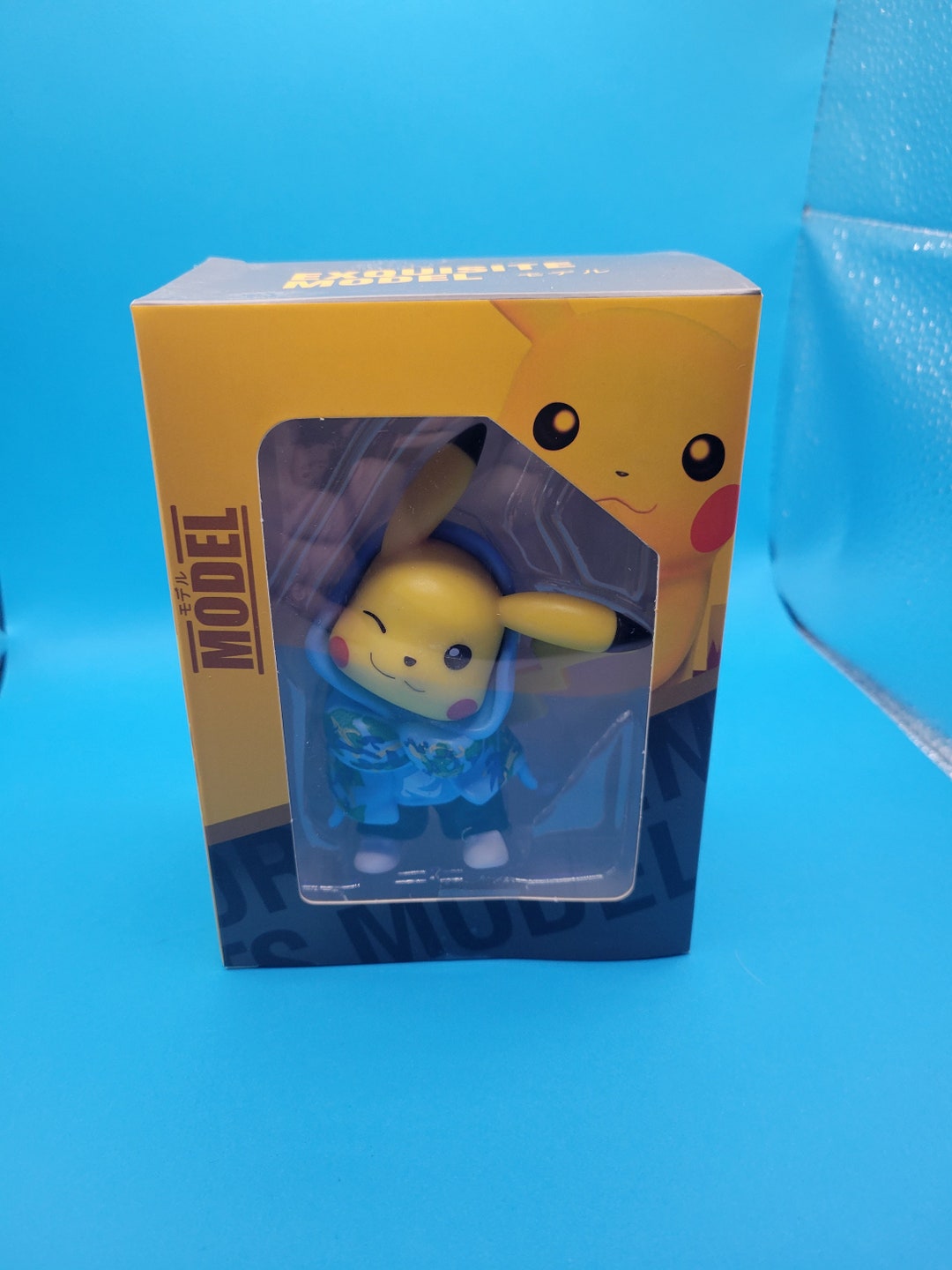 Swag-achu Gangster Pikachu Figurine Figure Statue Ornament Blue Hoodie ...