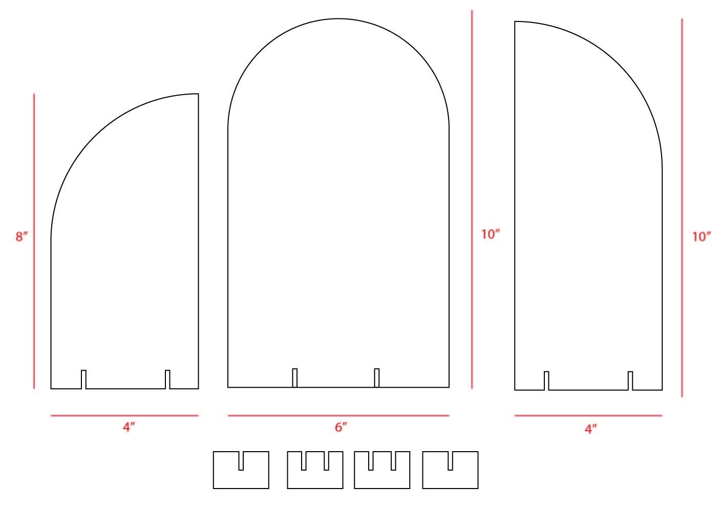 Tri-arch Acrylic Blank Table Sign - Etsy