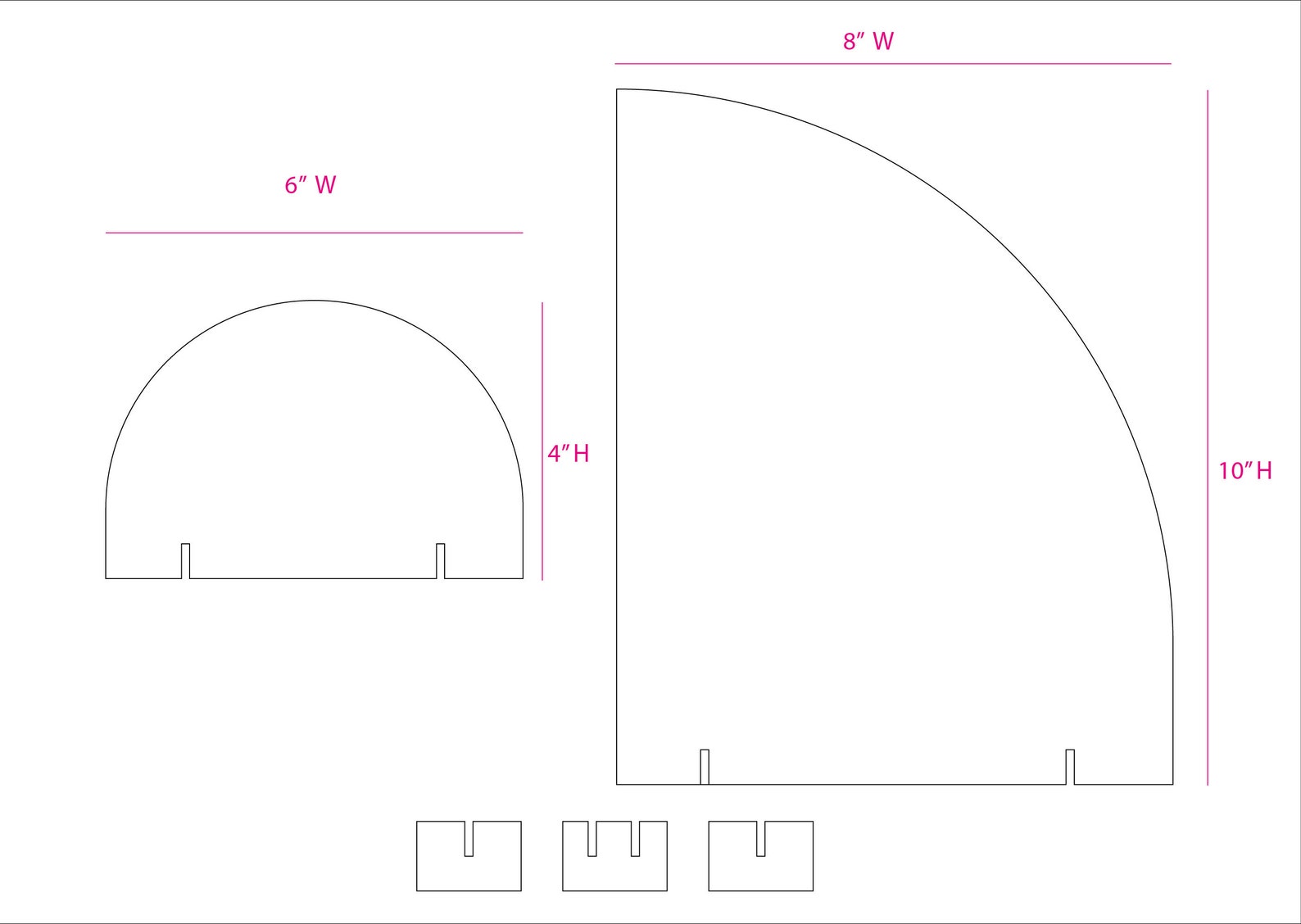 Double Arch Acrylic Blank Table Sign Moon Arch Half Arch - Etsy