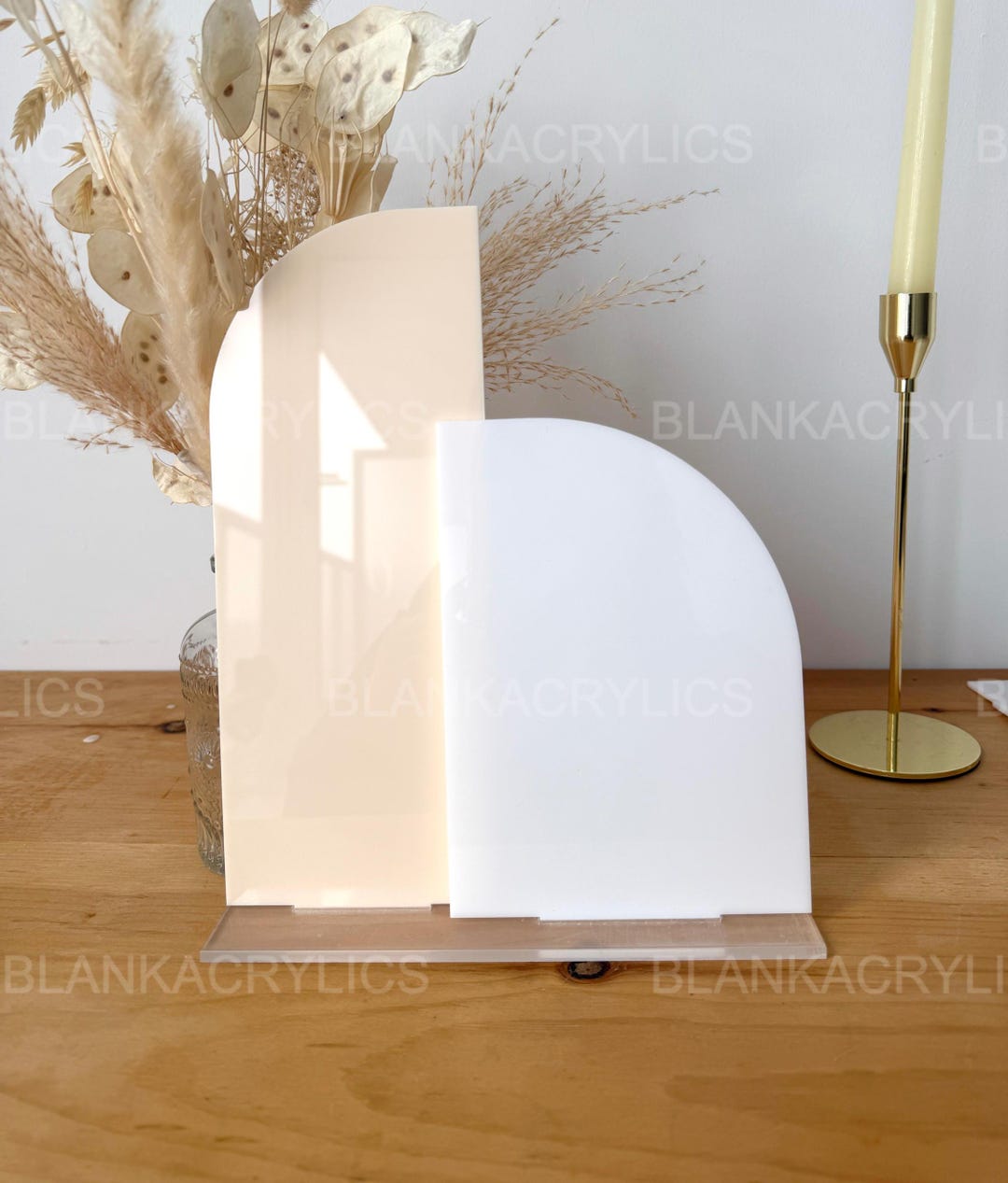 Double Half-arch Blank Acrylic Table Sign - Etsy