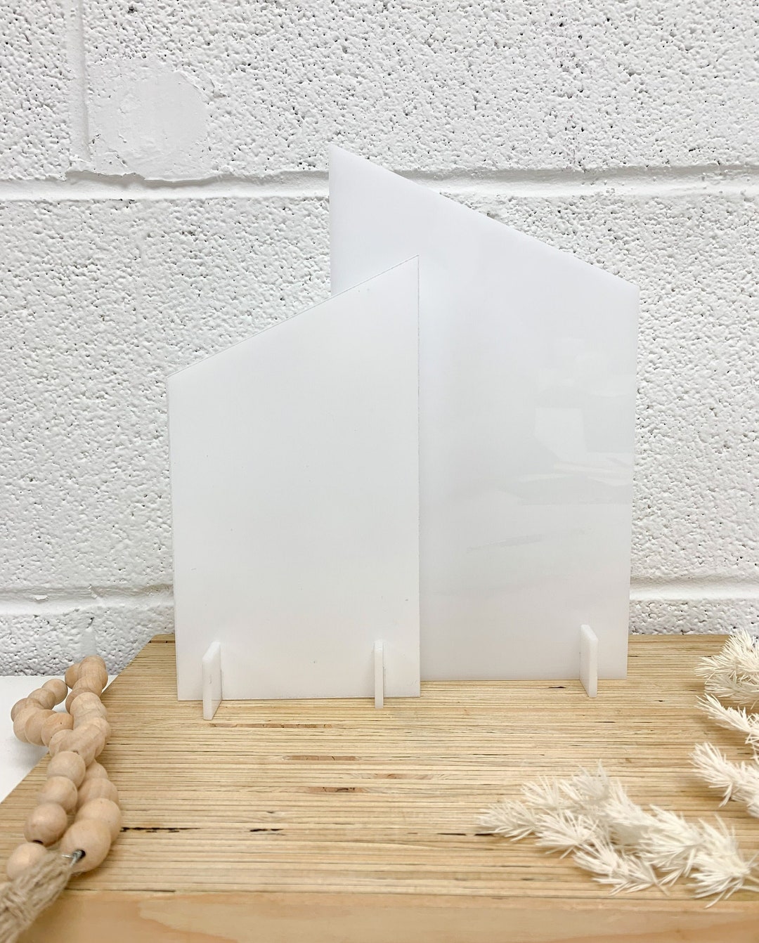 Double Slant Acrylic Blank Sign - Etsy