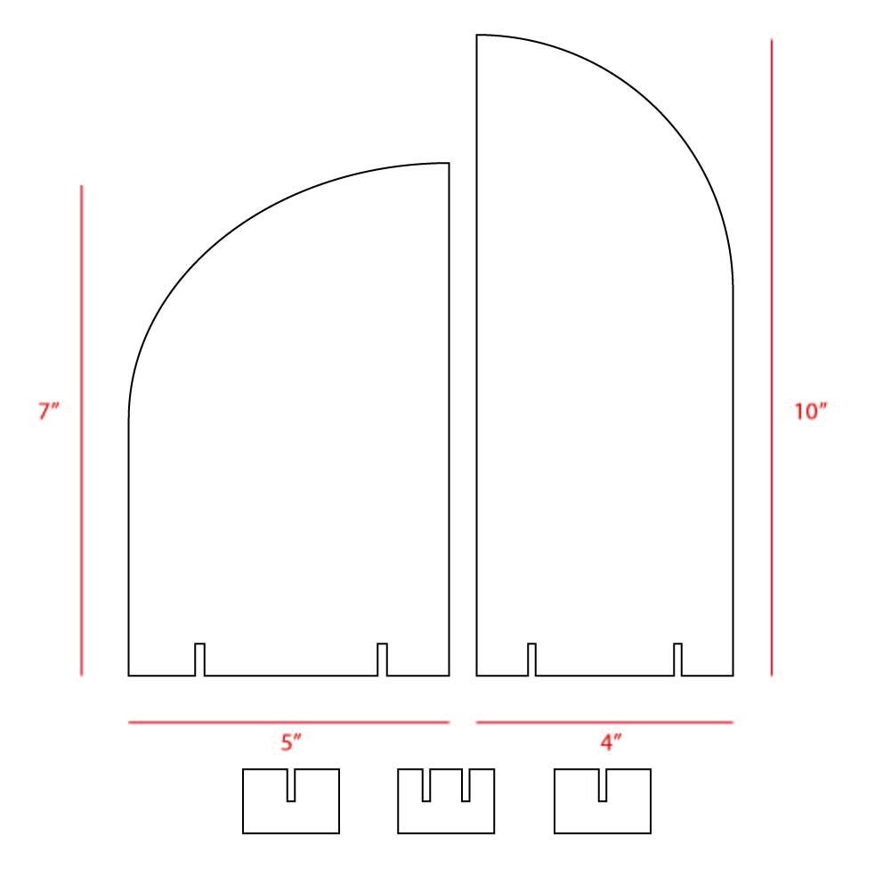 Double Half-arch Blank Acrylic Table Sign - Etsy Canada