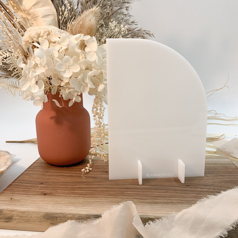 Half Arch Acrylic Blank Table Sign - Etsy