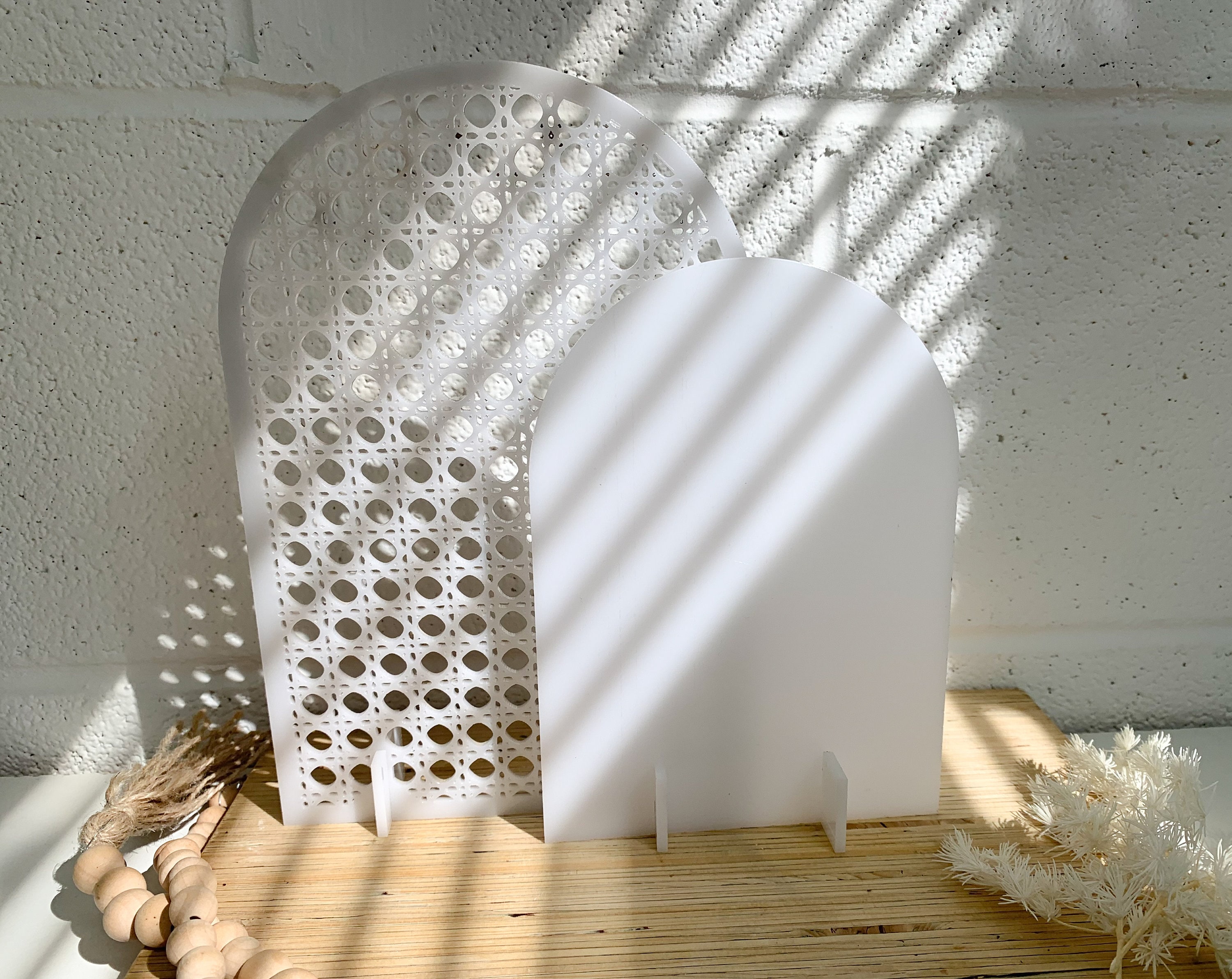 Double Arch Blank Acrylic Table Sign Rattan Pattern - Etsy Canada