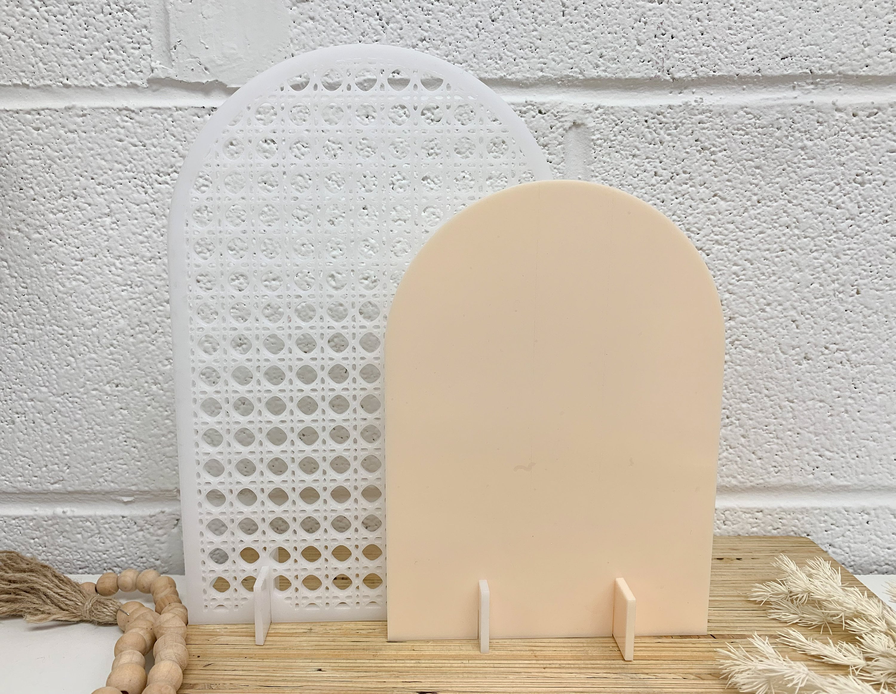 Double Arch Blank Acrylic Table Sign Rattan Pattern - Etsy Canada