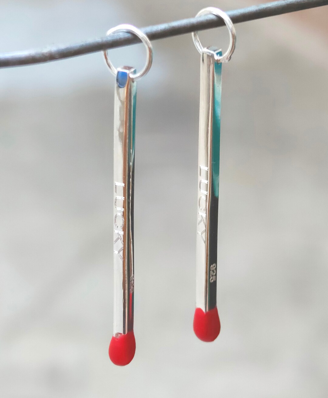 Sterling Silver Match Stick Personalized Enamel Charm Pendant ...