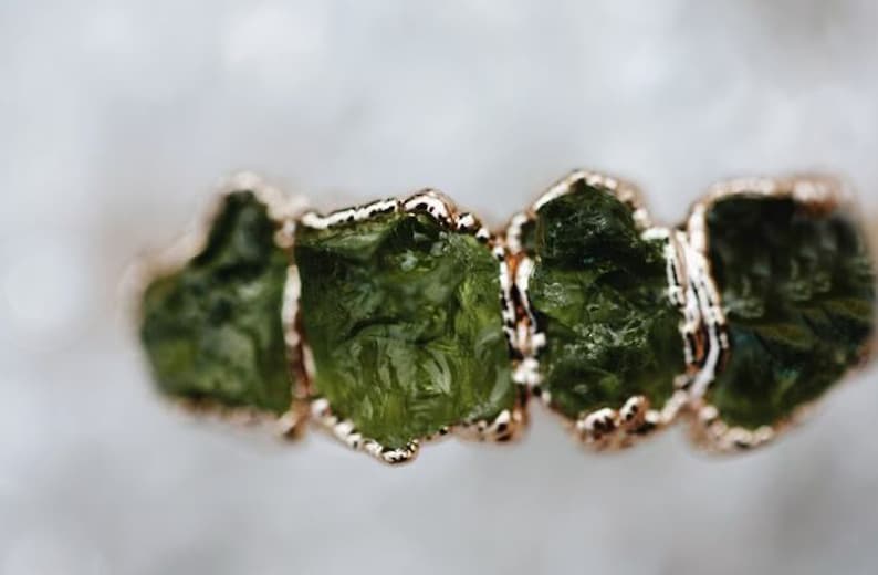 Natural Green Peridot Ring Raw Peridot Ring Copper & Peridot - Etsy
